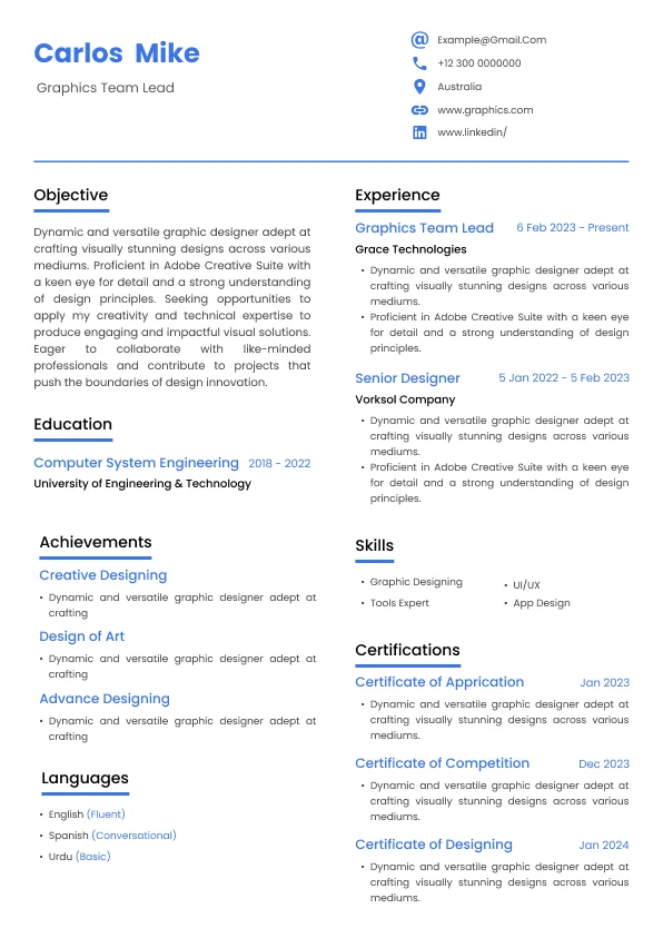 Modern Resume Templates | OnlineResumaker